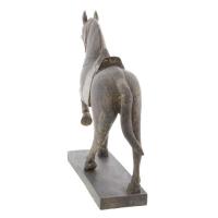 China Office Horse Metal Tabletop Sculptures Cast Iron Statues 15 Inch Height for sale