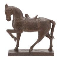 China Office Horse Metal Tabletop Sculptures Cast Iron Statues 15 Inch Height for sale