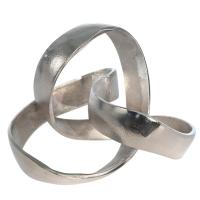 China Abstract Geometric Shape Outdoor Metal Sculpture Decorative Knot Sculpture for sale