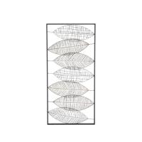 China 22x46 Inches Vintage Metal Leaf Wall Art Luxury 3D Home Decoration for sale