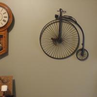 China Gnee Garden Metal Wire Hanging Bike On Wall For Decoration for sale