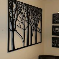 China 29x38 Inch Tree Of Life Artwork Metal Laser Cut For Garden for sale