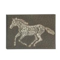 China 38 Inch Interior Decoration Running Horses Metal Wall Art Decor Embossed Panels for sale