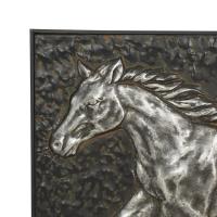 China SGS Certified Muscular Black Stallion Wall Art Cast Iron Elegant for sale