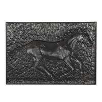 China SGS Certified Muscular Black Stallion Wall Art Cast Iron Elegant for sale