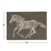 China 38 Inch Interior Decoration Running Horses Metal Wall Art Decor Embossed Panels for sale