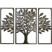 China Laser Cutting Screen Metal Wall Art Decor Tree Of Life Metal Wall Art 32*24*5 Inches for sale