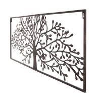 China Gnee Garden Rectangular Metal Wall Art Decor Tree Designed Customized for sale