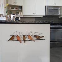 China ISO14001 Metal Wall Art Decor Birds On A Wire Metal Wall Art 5 Inch for sale