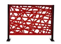China GN-SP-166 Laser Cutting Red Painted Steel Screen Panel With Geometric Pattern for sale