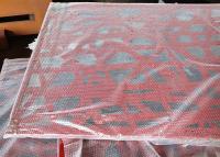 China GN-SP-166 Laser Cutting Red Painted Steel Screen Panel With Geometric Pattern for sale