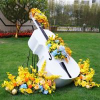 China Iron Cello Musical Instrument Sculpture for Outdoor Garden Lawn Ornaments for sale