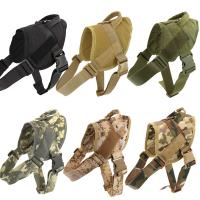 China Black Personalized Tactical Dog Harness 90cm 1000D Nylon for sale