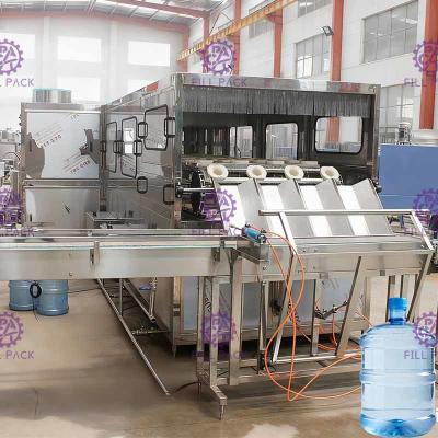 China 600BPH 5-Gallon Bottled Water Production Line with 20KW Heat Shrinking and Auto De-capping for sale