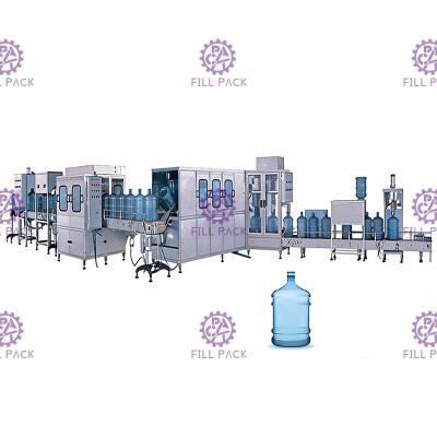 China 1000BPH Monoblock Pure Water Filling Machine for 3 & 5 Gallon Bottles with Belt Press Capping for sale