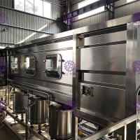 China 1000BPH Monoblock Pure Water Filling Machine for 3 & 5 Gallon Bottles with Belt Press Capping for sale