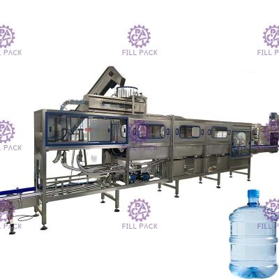 China 200BPH 5 Gallon Filling Machine with De-Capper Washer - 3400mm Monoblock System for Water and Beverage Production for sale