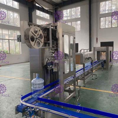 China Gallon Bottle Neck Sleeve Labeling Machine 50-90mm Diameter 100-350 Bottles/Min Capacity for sale