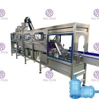 China Sanitary 3-in-1 Barrel Filling Line with Light Checker for 3-5 Gallon Water Bottles 3400×780×1950mm for sale