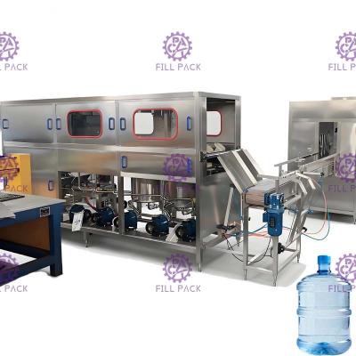 China 300BPH Automatic 3/5 Gallon Bottle Water Filling Line with 3400×1000×1750mm Monoblock System for sale