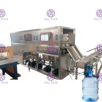China SUS304 Double Row Rinsing Gallon Water Bottling Machine 300 BPH Capacity 3400×1000×1750mm for sale