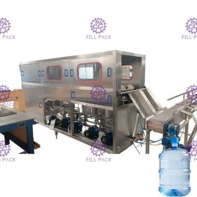 China SUS304 Double Row Rinsing Gallon Water Bottling Machine 300 BPH Capacity 3400×1000×1750mm for sale