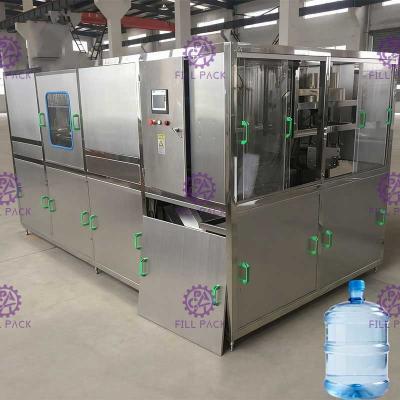 China 300BPH 3 Gallon Bottling Line with Double Bottle Holders - 3400×1000×1750mm Stainless Steel Filling Machine for sale