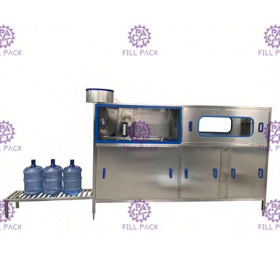 China Hot Alkaline Water Rinsing 5 Gallon Bottling Line - 120 BPH Capacity with SUS304 Construction and PLC Control for sale
