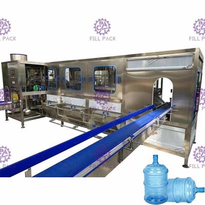 China 450BPH SUS304 Stainless Steel 3/5 Gallon Water Bottle Filling Line with 20L Capacity for sale