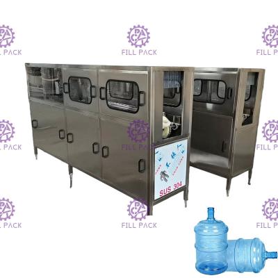 China Monoblock Bottle Water Plc 5 Gallon Filling Machine With Overflow Valve for sale