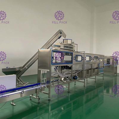 China 270×490mm Gallon Water Filling Machine with Shrink Tunnel for 3-5 Gallon Containers, 380V Industrial System for sale