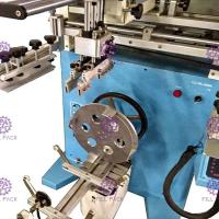China Semiauto Rotary Silk Screen Printing Bottle Labeller with Photoelectric Detection for 20L Bottles 300x360mm Print Area for sale