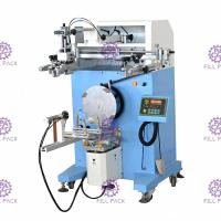 China Semiauto Rotary Silk Screen Printing Bottle Labeller with Photoelectric Detection for 20L Bottles 300x360mm Print Area for sale