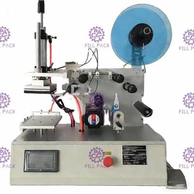 China Semi-Automatic Square Flat Bottle Labeller Jars Single Side or Double Sides Adhesive Sticker Labeling Machine Equipment for sale