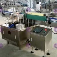 China 3000BPH Cold Glue Bottle Labeller Machine Fully Automatic Round Straight Horizontal for sale