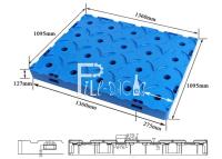 China HDPE 5-Gallon Bottle Pallet 1360x1095mm with 1.3T Static Load and 0.5T Dynamic Capacity for Water Plants for sale