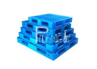 China Double Sides HDPE Large Gallon Water Recycled Plastic Pallets Stackable Reversible for sale