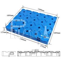 China 5 Gallon 18.9L Water Bottle Plastic Pallet - 1080×1080×180mm Size, 14.25KG Weight for Secure Storage for sale