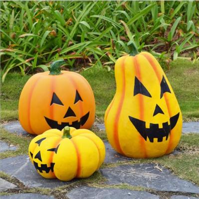 China Halloween decoration fiberglass pumpkin lamp sculpture for sale