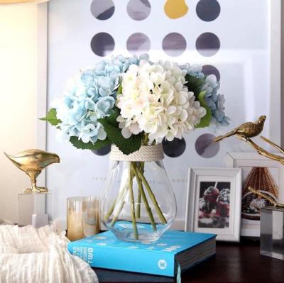 China Simple Modern Clear Glass and Rope Glass Vase for sale