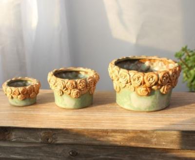 China Succulent Creative Rose Plant Flowerpots for sale