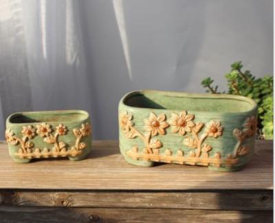 China Succulent Creative Rectangular Plant Flowerpots for sale