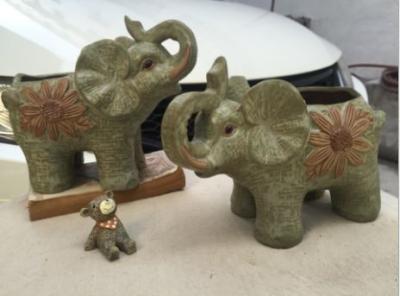 China Succulent Creative Animals Cute Elephant Plant Flowerpots for sale