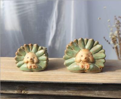 China Succulent Creative Animals Hedgehog Plant Flowerpots for sale
