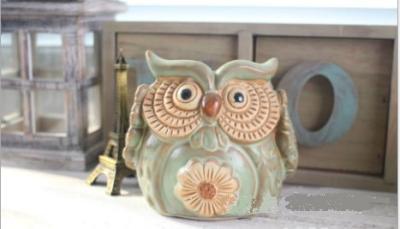 China Succulent Creative Animals Anicient Owl Plant Flowerpots for sale