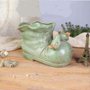 China Succulent Creative Shoes Shape Plant Flowerpots for sale
