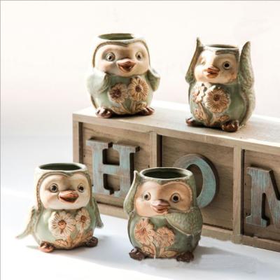 China Succulent Creative Animals Penguin Plant Flowerpots for sale