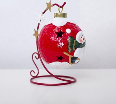 China Creative Paint Santa Claus Shining Ceramic Decoration for sale