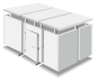 China Digital Controller PU Foam Insulation Freezer Cold Room With Swing / Sliding Door for sale
