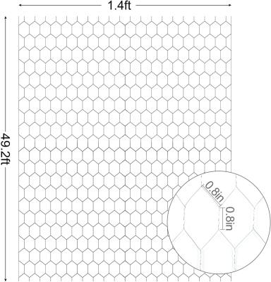 China 1mx50m Galvanized Hot Dipped Hexagonal Wire Mesh 0.3mm Gauge for sale